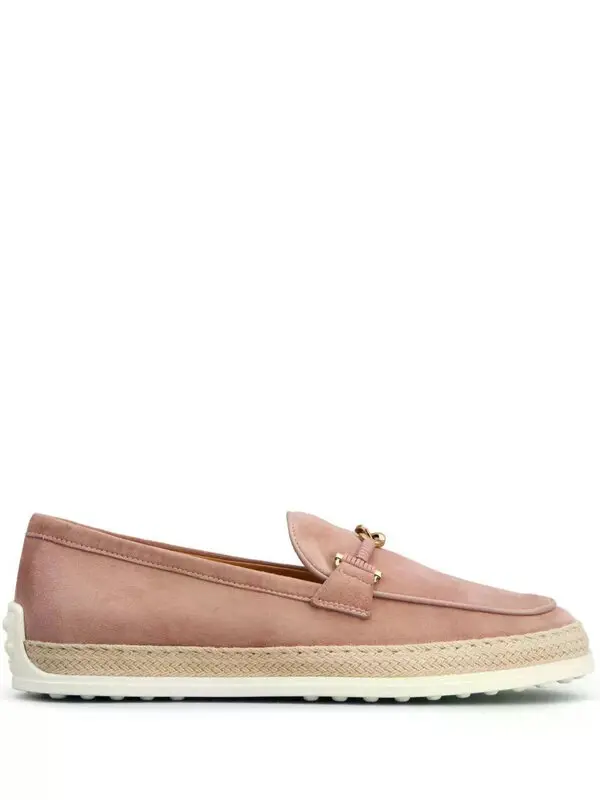 TOD'S Gomma Leather Loafers - Pink