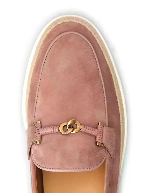TOD'S Gomma Leather Loafers - Pink