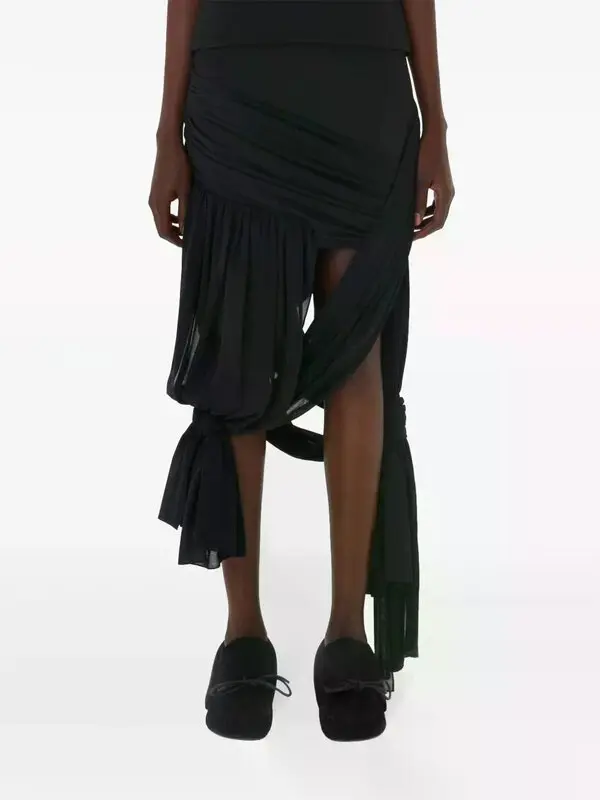 JW Anderson Asymmetric Draped Wrap Midi Skirt
