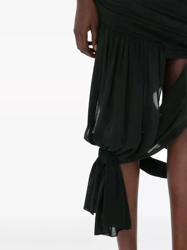 JW Anderson Asymmetric Draped Wrap Midi Skirt