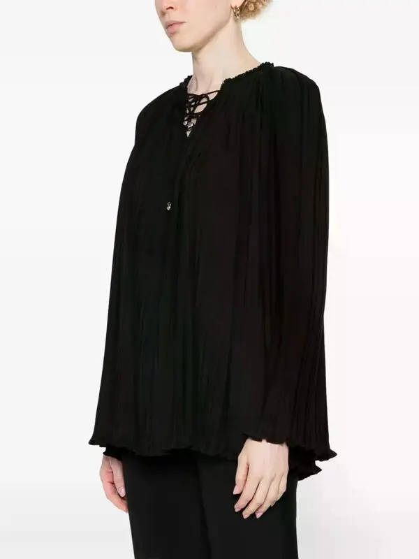 LANVIN Long-sleeve Pleated Blouse