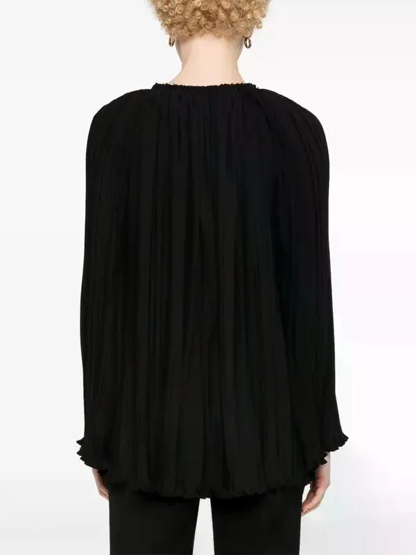 LANVIN Long-sleeve Pleated Blouse