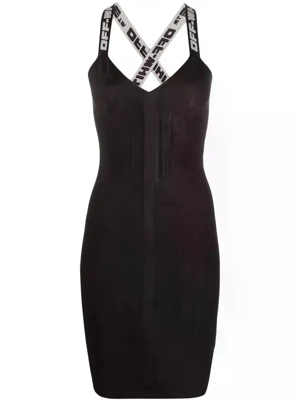 Off-White Logo Straps Mini Dress