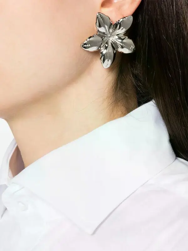 Marni Floral-shaped Polished Earrings