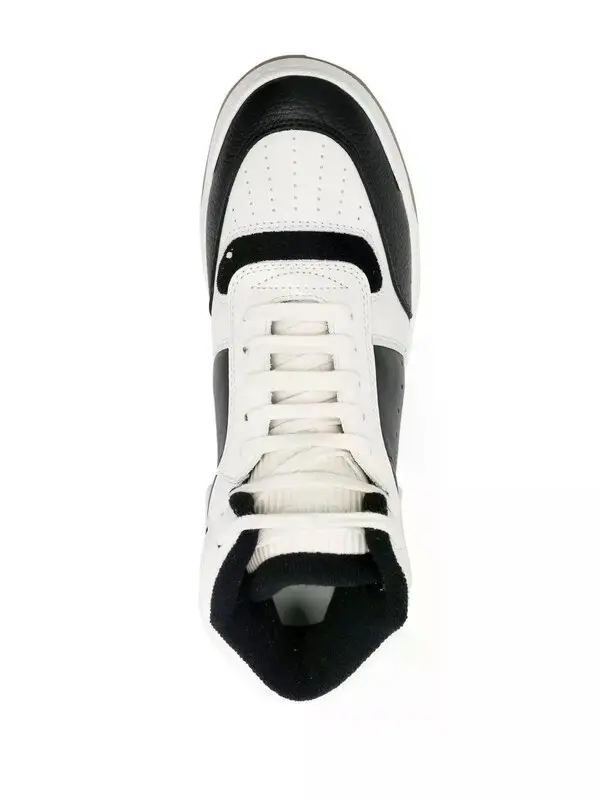 Saint Laurent Colour-block Leather High-top Sneakers - Black