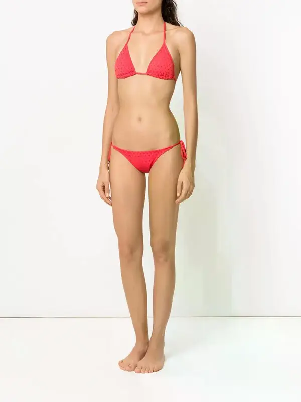 AMIR SLAMA Textured Triangle Bikini Set
