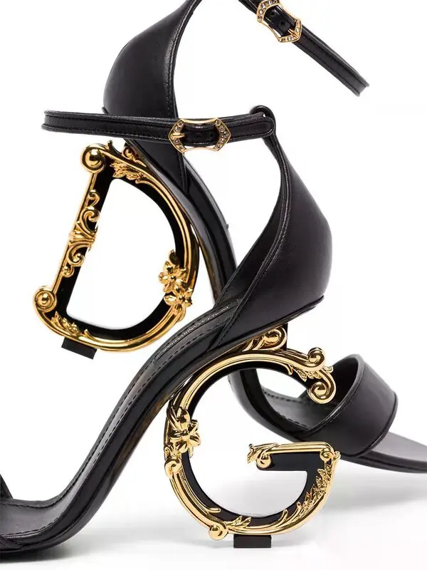 Dolce & Gabbana Keira Baroque Dg Leather Sandals