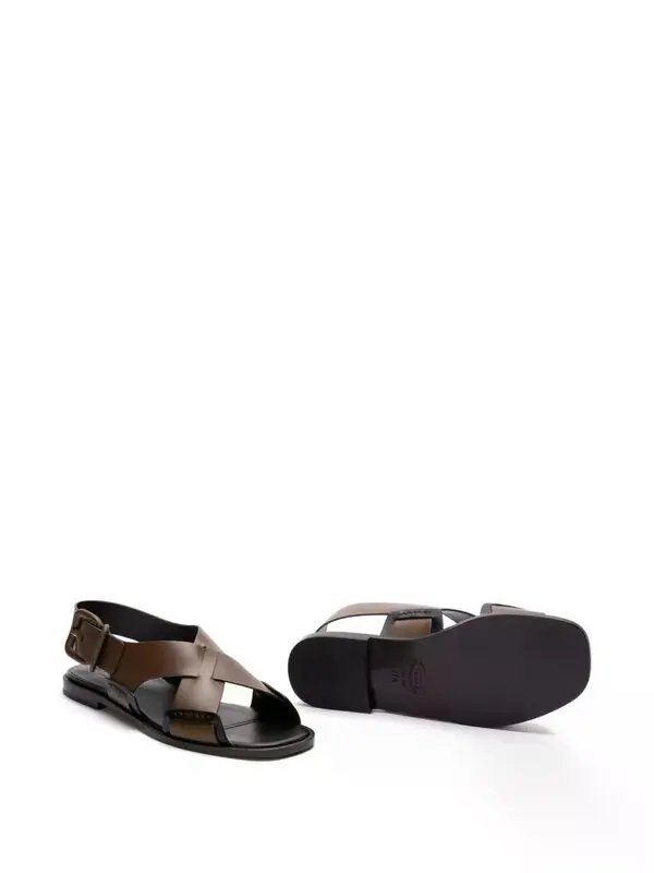 TOD'S Leather Sandals - Brown