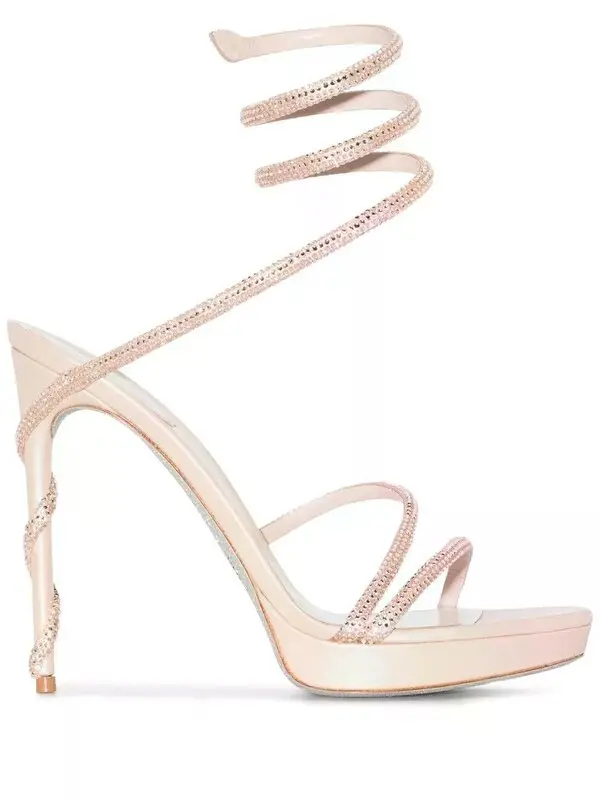 Rene Caovilla Crystal-embellished 120mm Stiletto Sandals