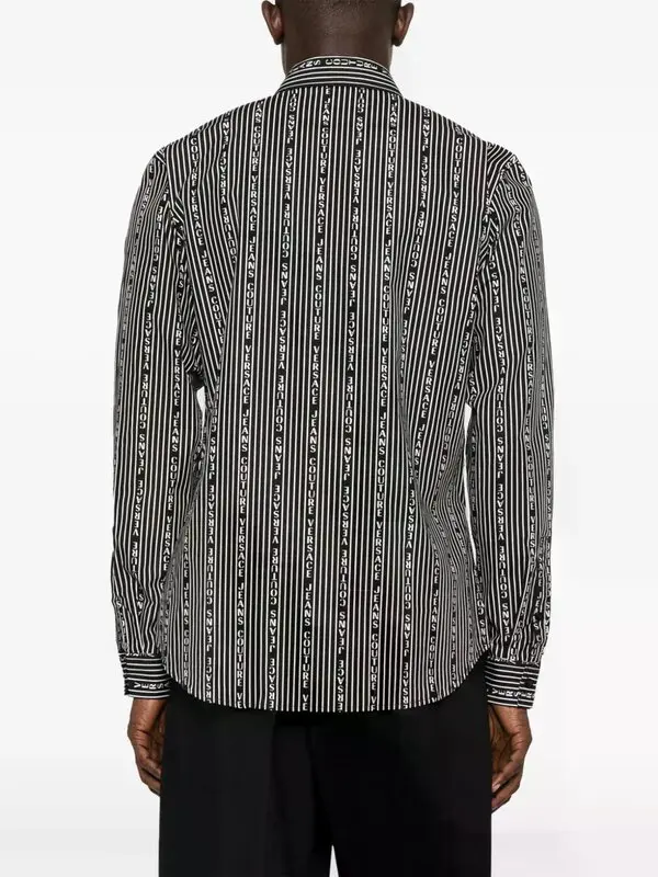 Versace Logo-print Striped Shirt