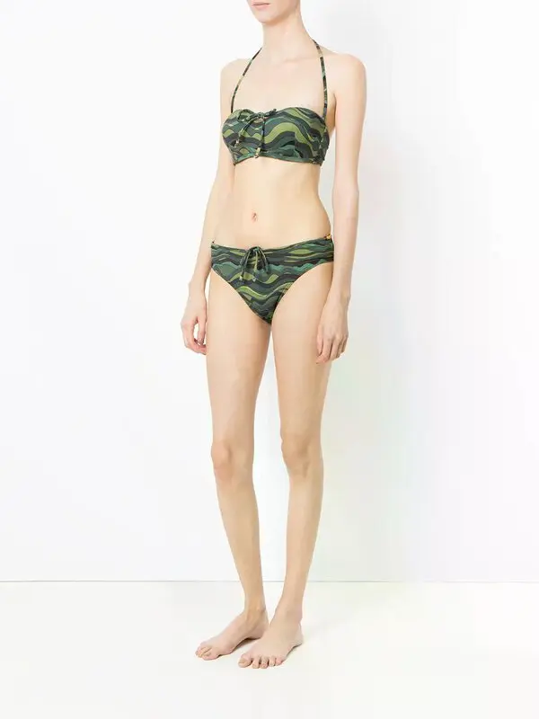 AMIR SLAMA Wave Print Bikini Set