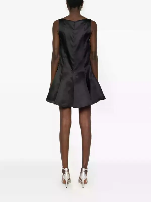 Khaite The Mags Silk Short Dress - Black