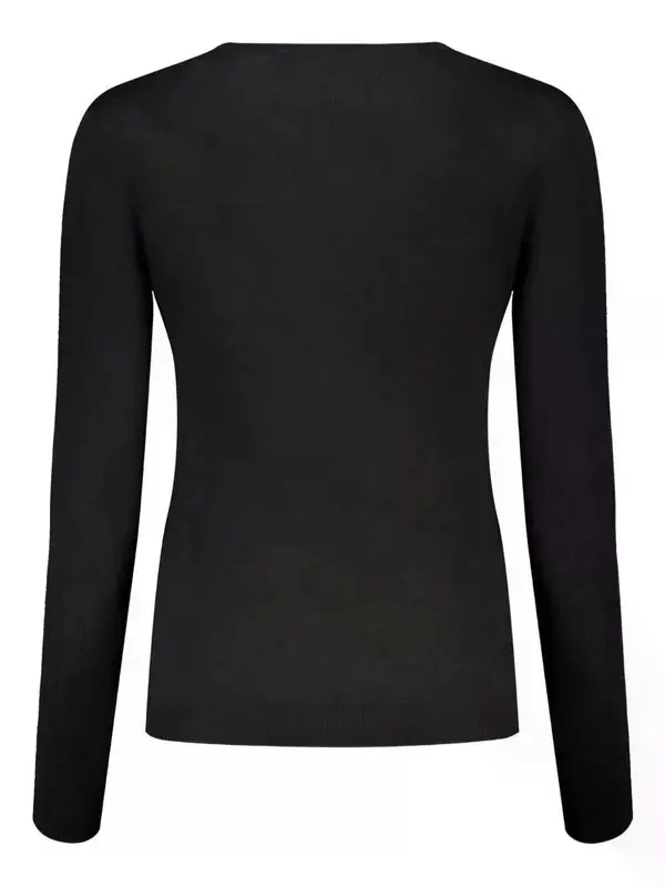 Valentino Garavani Intarsia-knit Logo Jumper - Black