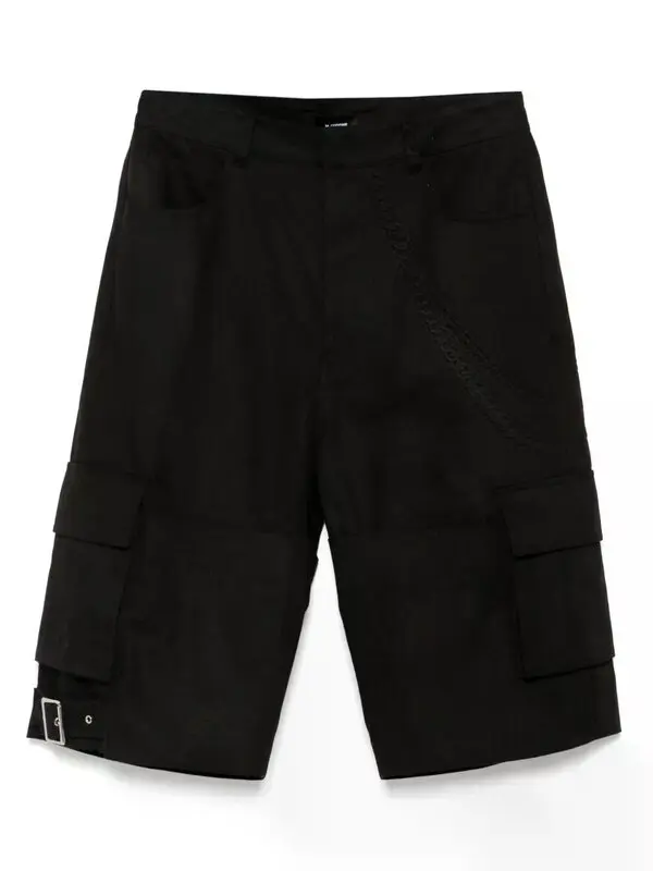 We11Done Embossed-detail Cargo Shorts