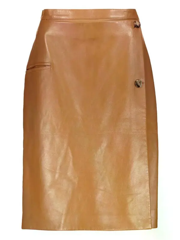 Burberry Leather Skirt