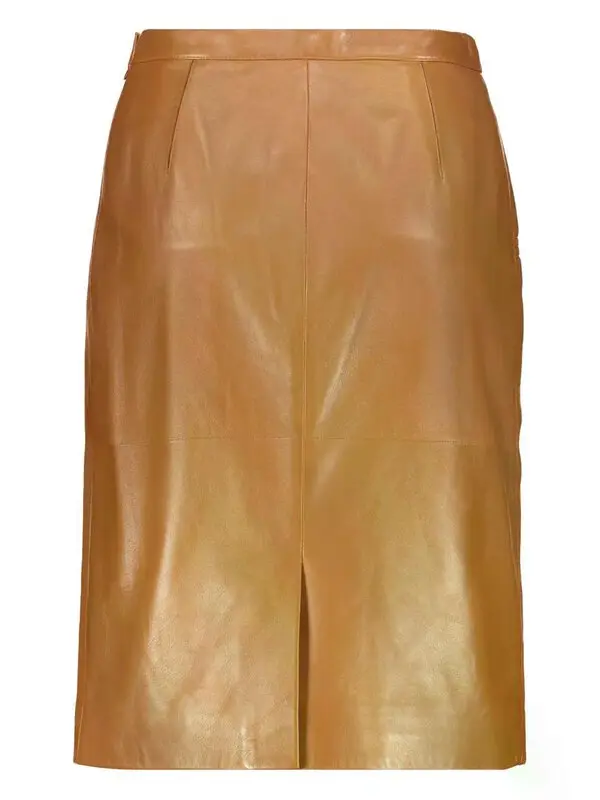 Burberry Leather Skirt