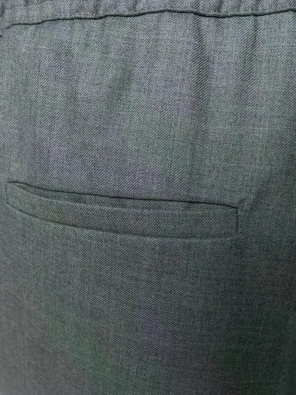 Thom Browne Drawstring-waist Wool Track Pants - Grey