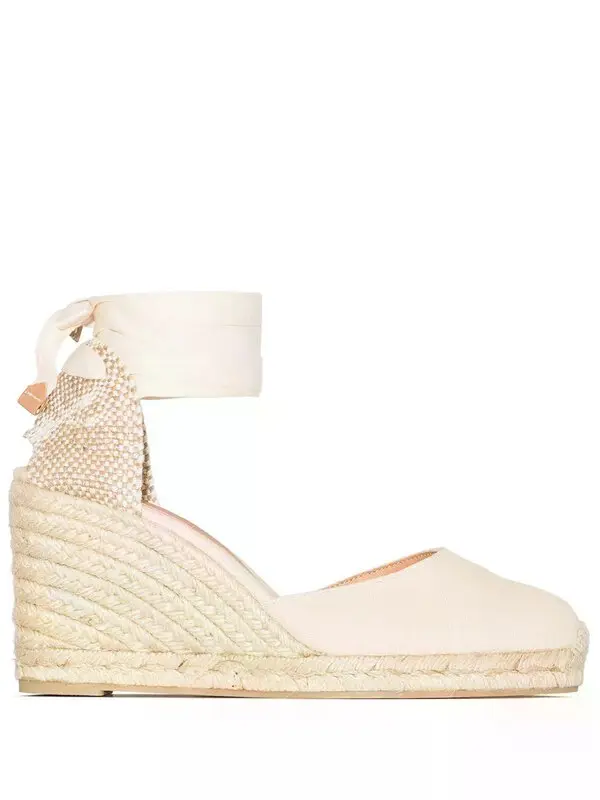 CastaÑer Carina 80 Canvas Wedge Espadrilles - Neutrals