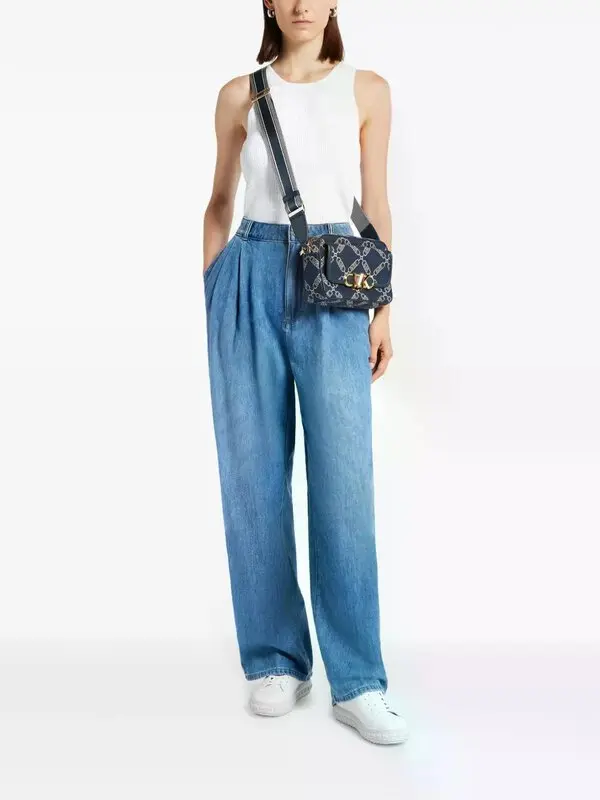 Michael Kors Pleated Cotton Denim Jeans
