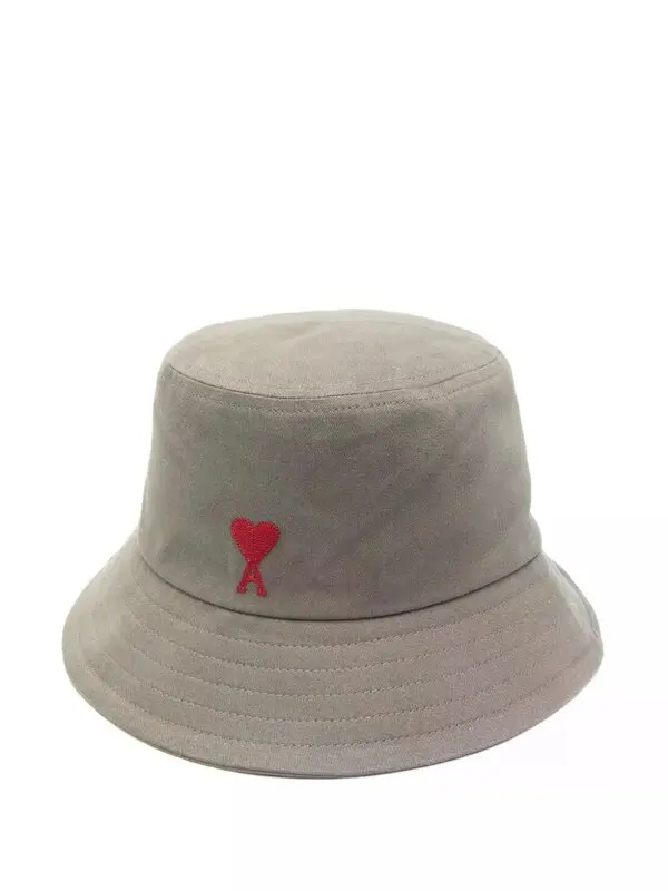 AMI Paris De Coeur-embroidery Bucket Hat - Green