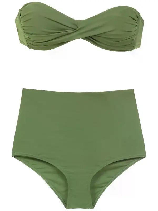 AMIR SLAMA Plain Bikini Set - Green