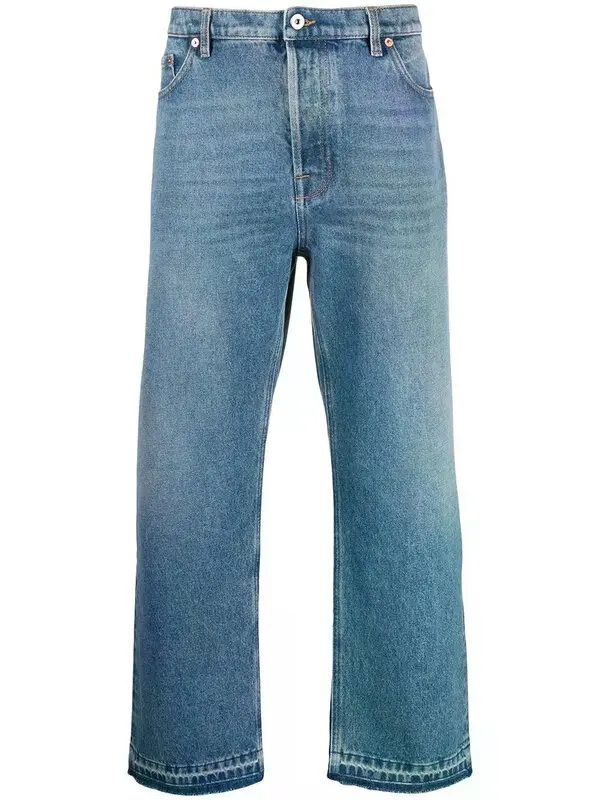 Valentino Garavani Dual Material Denim Trousers