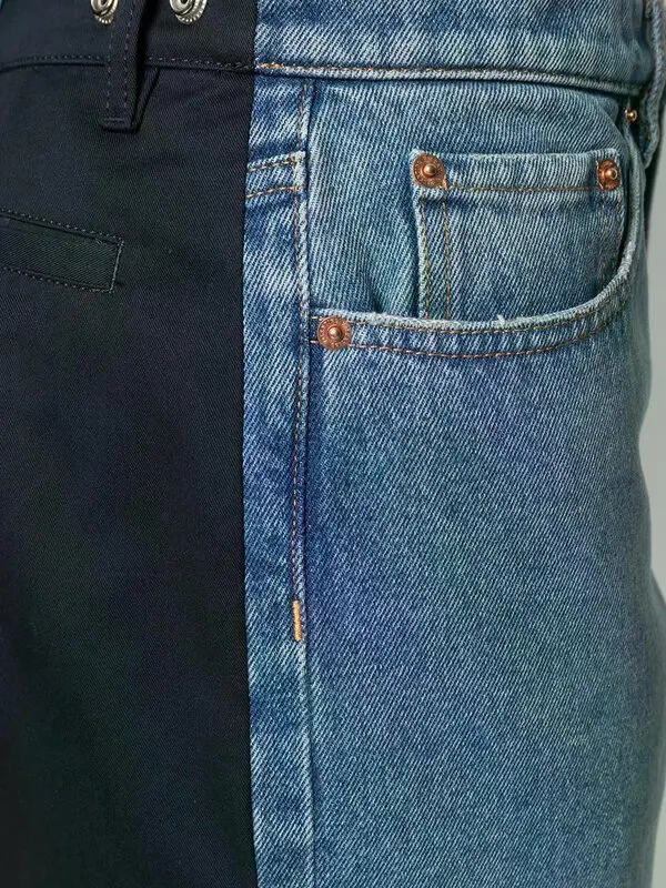 Valentino Garavani Dual Material Denim Trousers