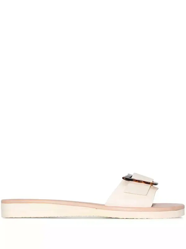 ANCIENT GREEK SANDALS Aglaia Leather Slides - Neutrals