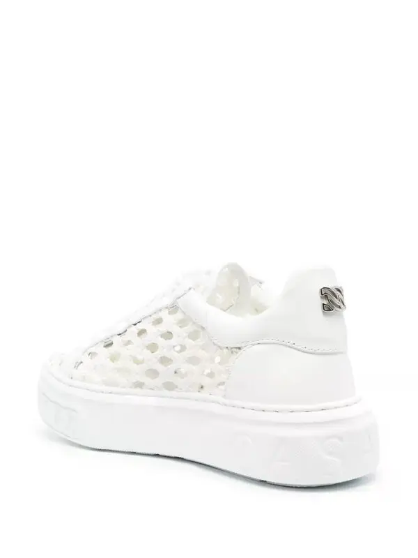 Casadei Cut-out Low-top Leather Sneakers