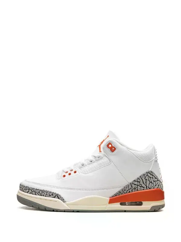 JORDAN Air 3 Retro Georgia Peach Sneakers - White