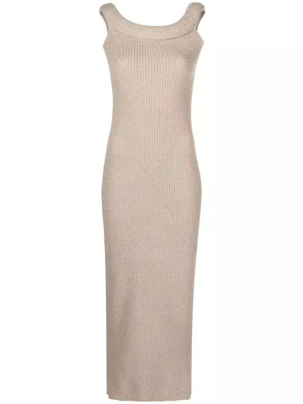TOTEME Off-the-shoulder Knitted Dress