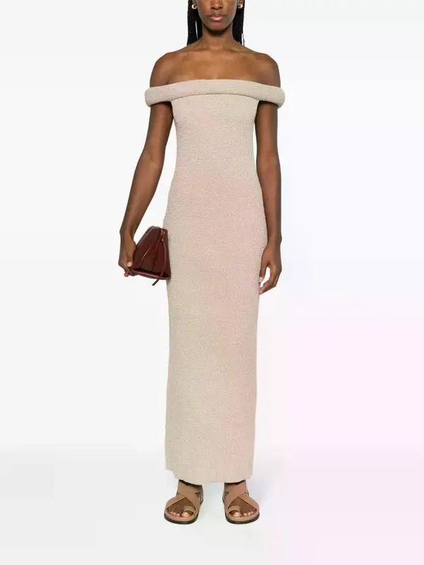 TOTEME Off-the-shoulder Knitted Dress