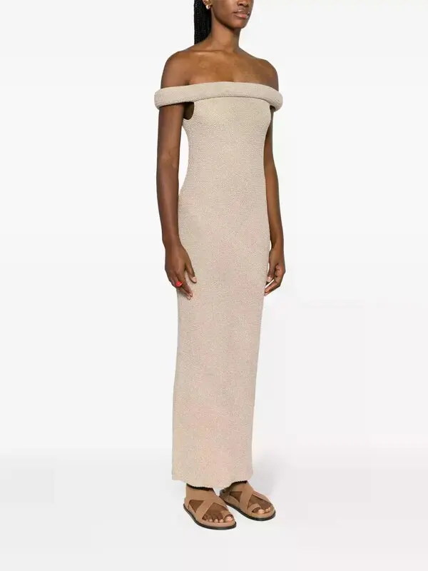 TOTEME Off-the-shoulder Knitted Dress