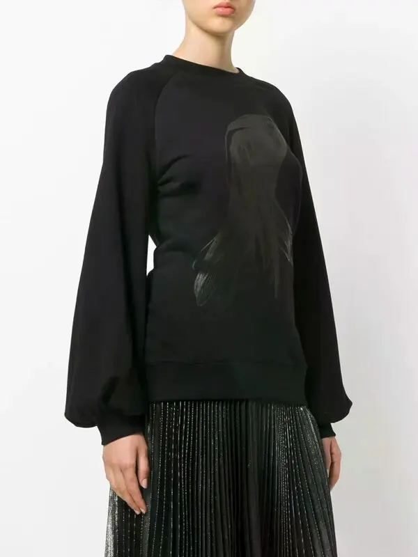 IOANA CIOLACU Oversized Printed Sweatshirt - Black