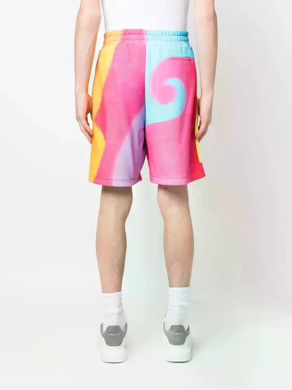 Moschino Rainbow Print Track Shorts