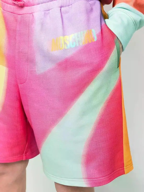 Moschino Rainbow Print Track Shorts
