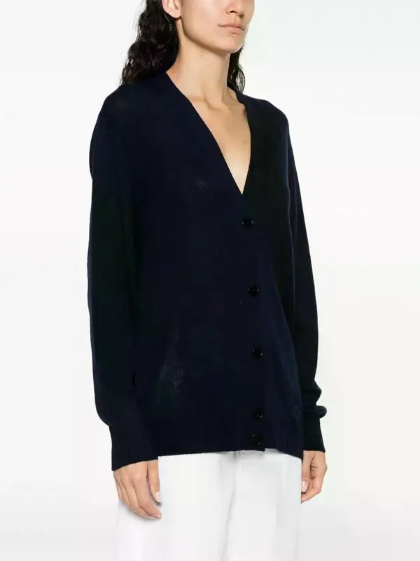 JIL SANDER V-neck Fine-knit Cardigan