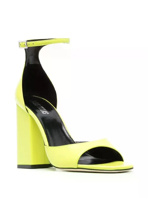 Paris Texas Fiona 100mm Block-heel Sandals - Green