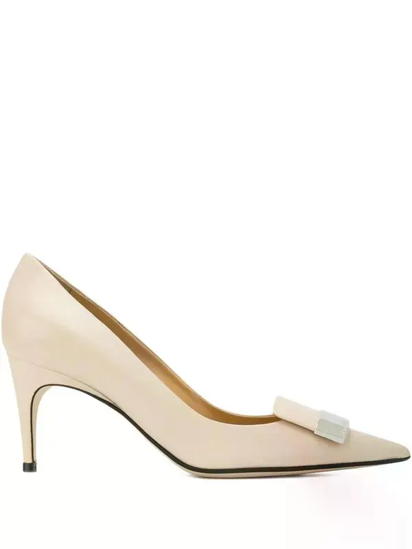 SERGIO ROSSI Sr1 75mm Leather Pumps - Neutrals