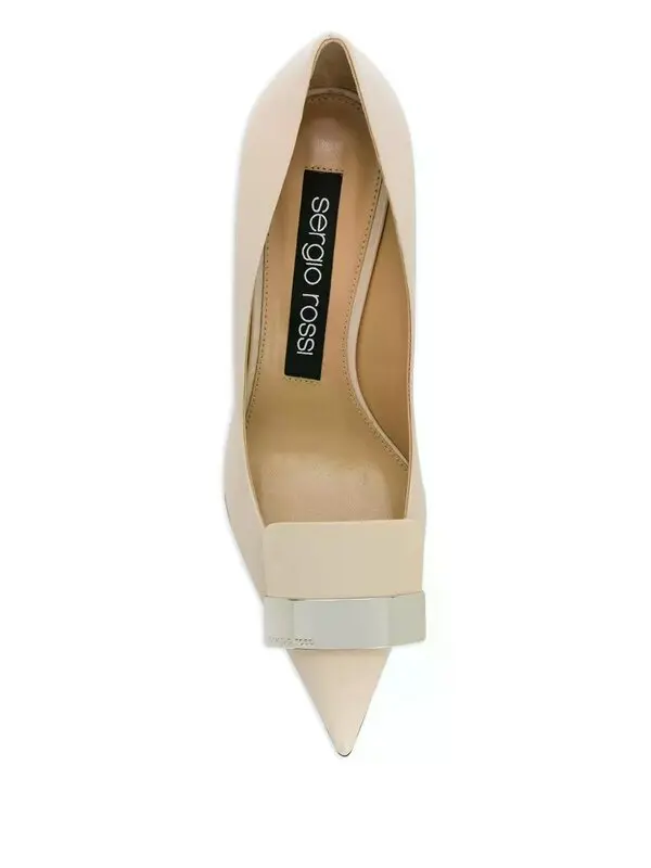 SERGIO ROSSI Sr1 75mm Leather Pumps - Neutrals
