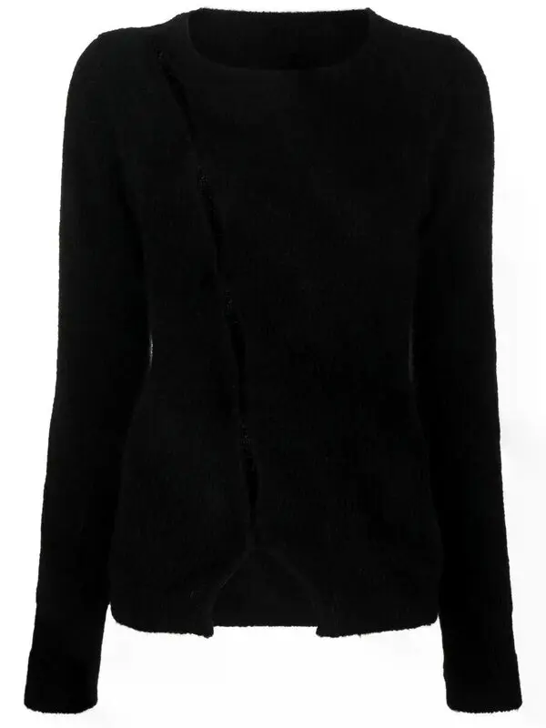 Jacquemus La Maille Pau Asymmetric Cardigan - Black
