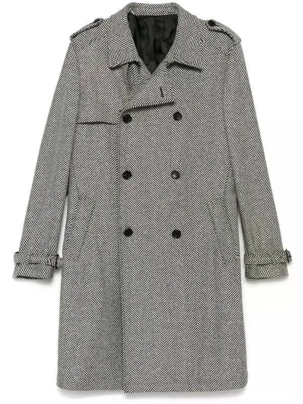 ERALDO Herringbone Virgin Wool Blend Coat