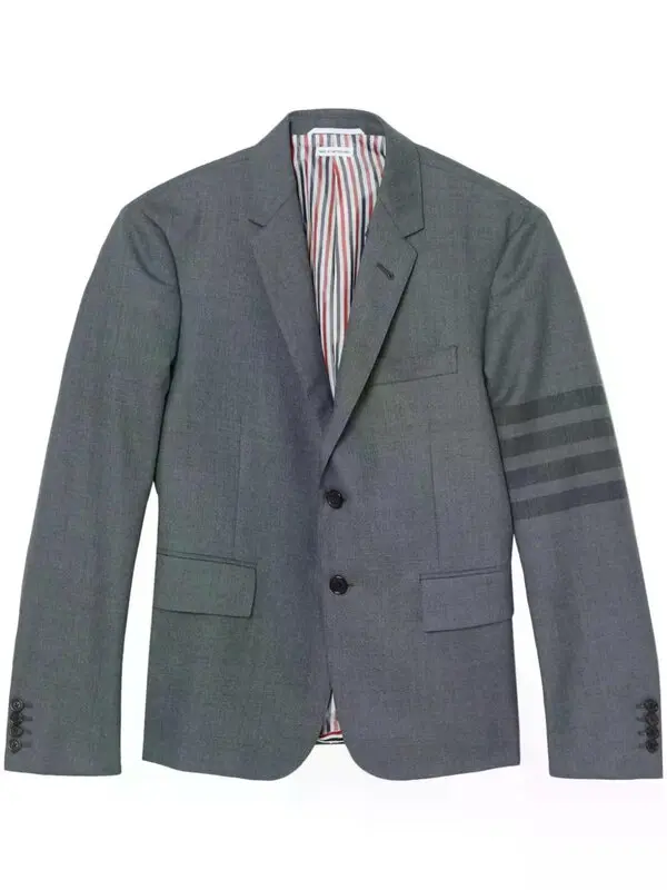 Thom Browne 4-bar Single-breasted Blazer - Grey