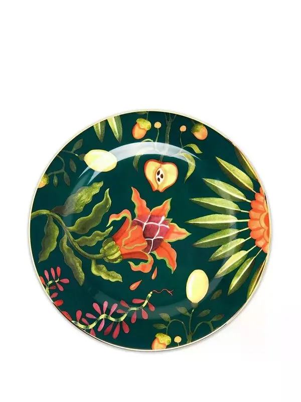 La DoubleJ Dragonfruit-print Set Of Two Dessert Plates