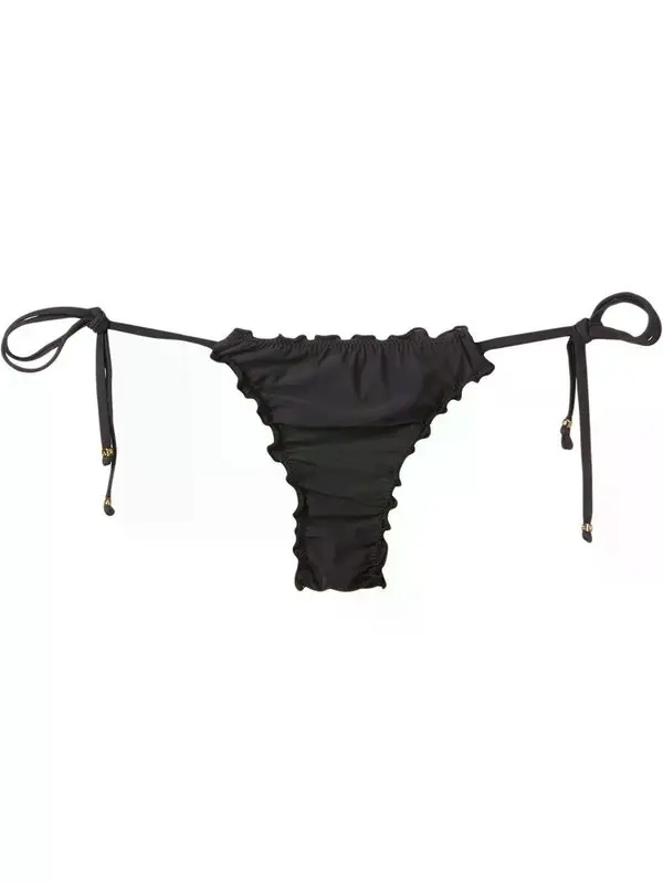 AMIR SLAMA Frilled Bikini Bottoms - Black