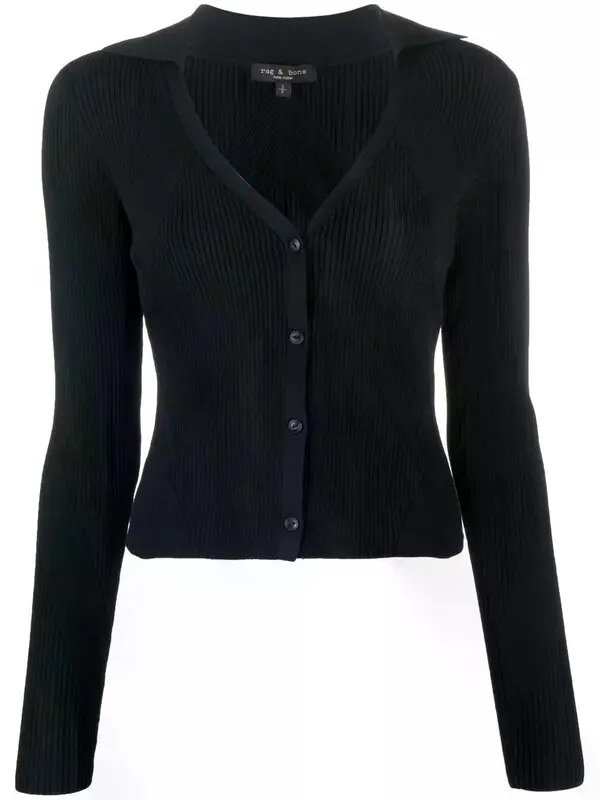Rag & Bone Ribbed Knitted Cardigan
