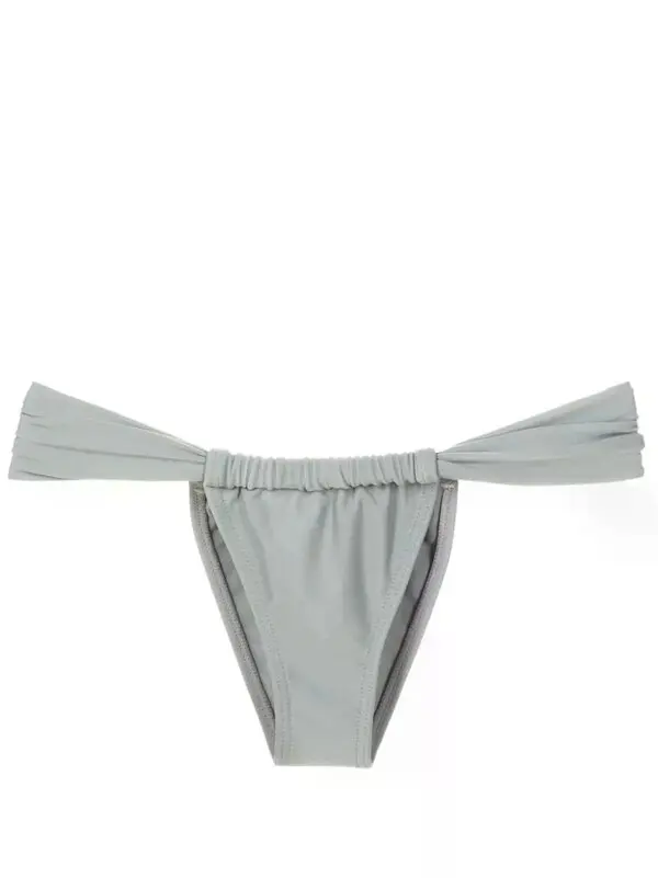 AMIR SLAMA Gathered Low-waisted Bikini Bottoms - Grey