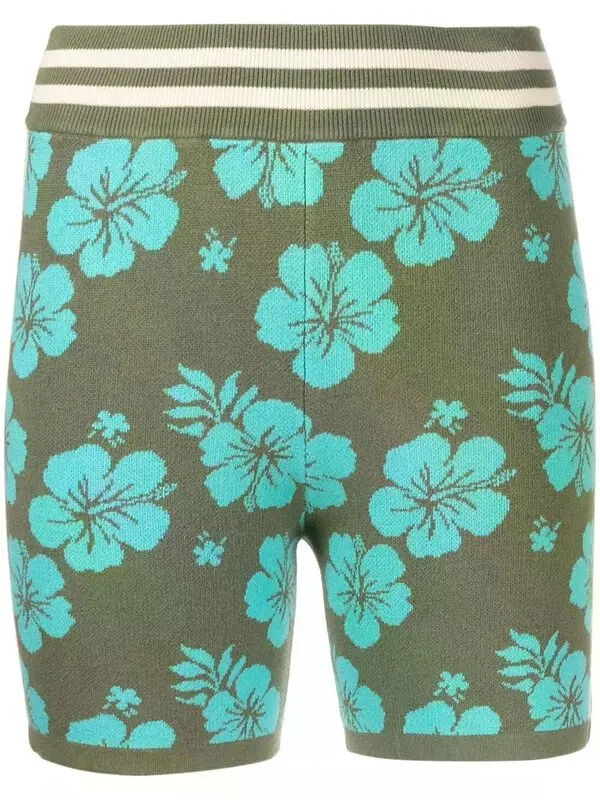 The Upside Aloha-knit Spin Shorts