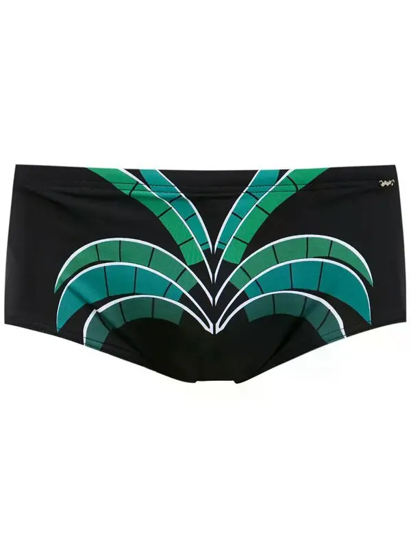 AMIR SLAMA Printed Swim Briefs - Black