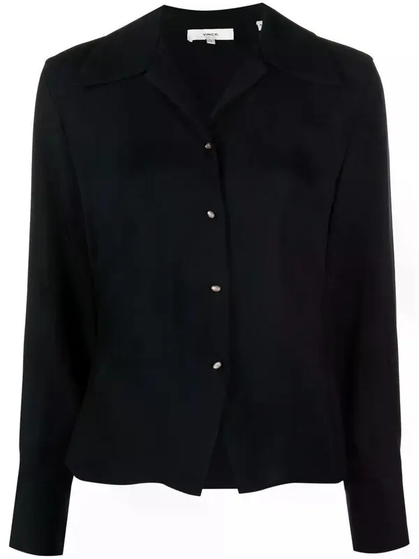 Vince Oversized-collar Long-sleeved Blouse